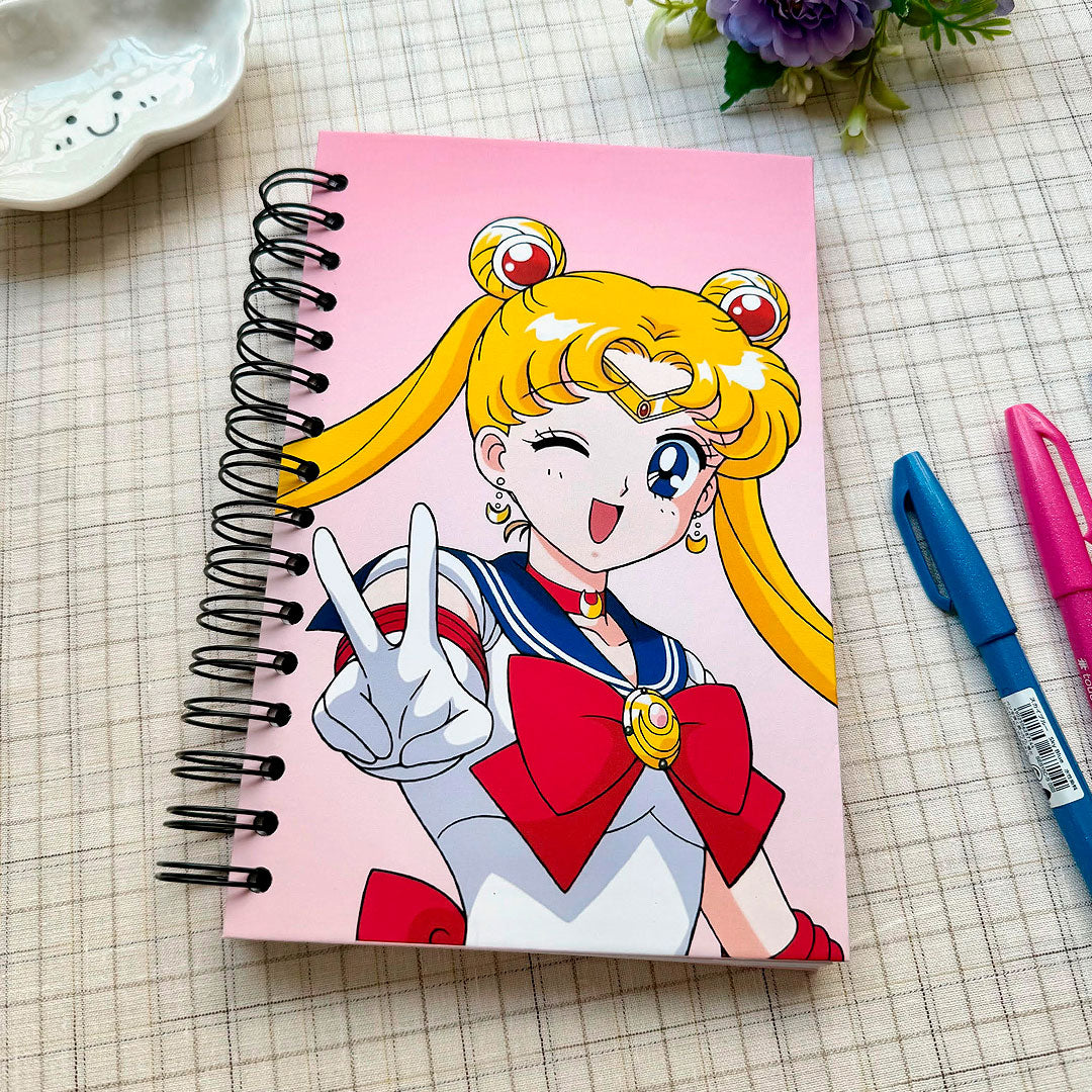 Libreta Pasta Dura Espiral A5 Sailor Moon – Chíkidi